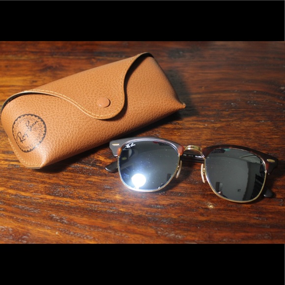 Ray-Ban | Accessories | Rayban Silver Mirrored Clubmaster Sunglasses ...